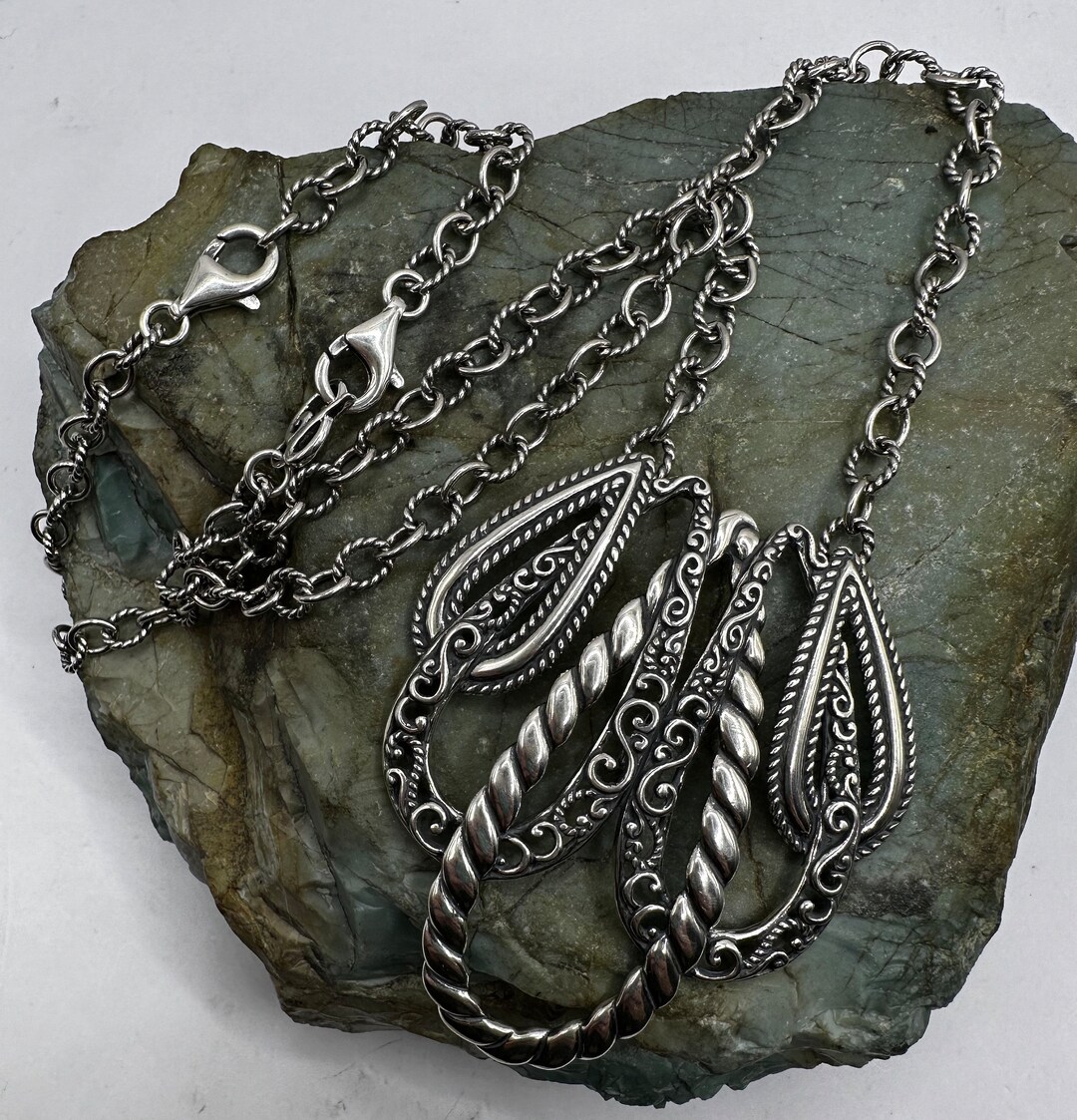 Carolyn Pollack Signature Lasting Connections Pendant on 5mm Chain 18 ...