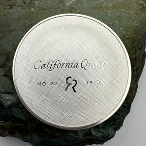1973 California Quail Franklin Mint Sterling Silver Roberts Bird Model ...