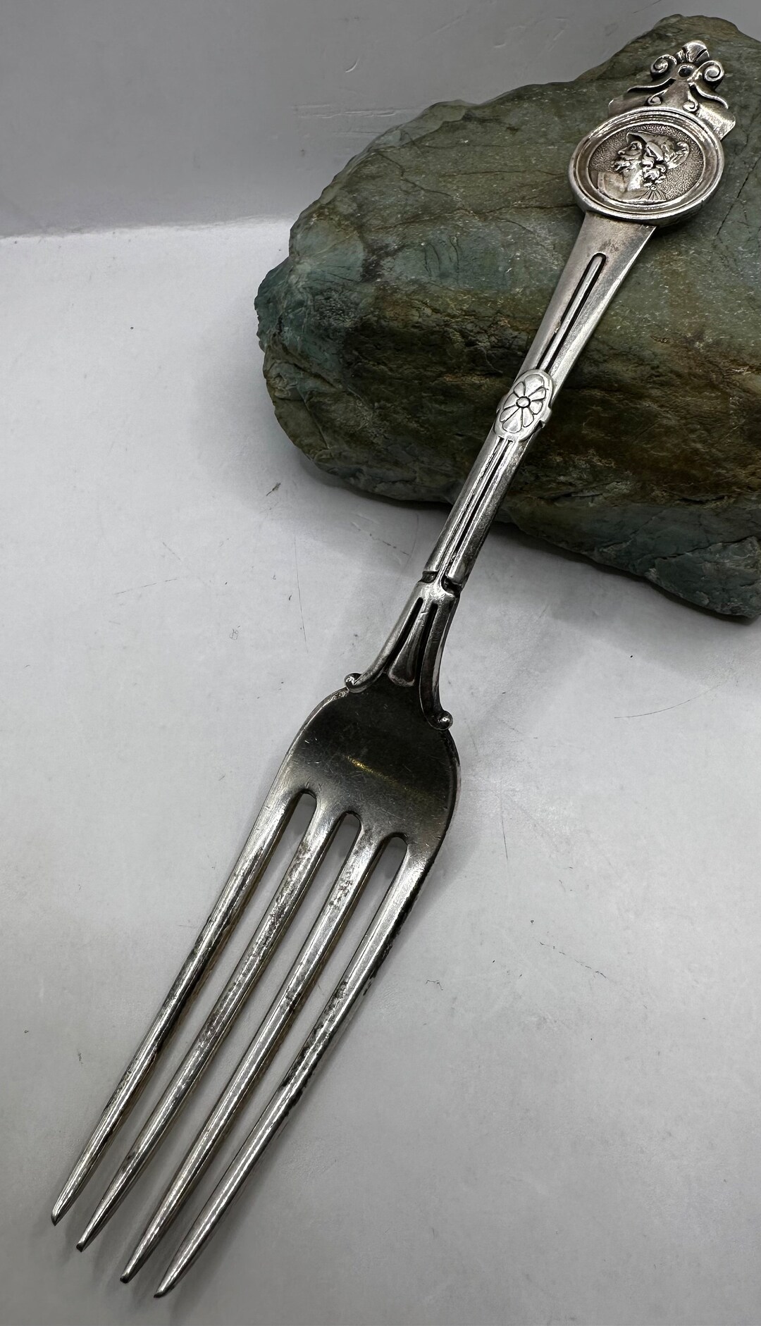 Vintage Sterling Silver Geo. W. Webb & Co. Medallion Fork 7 - Etsy
