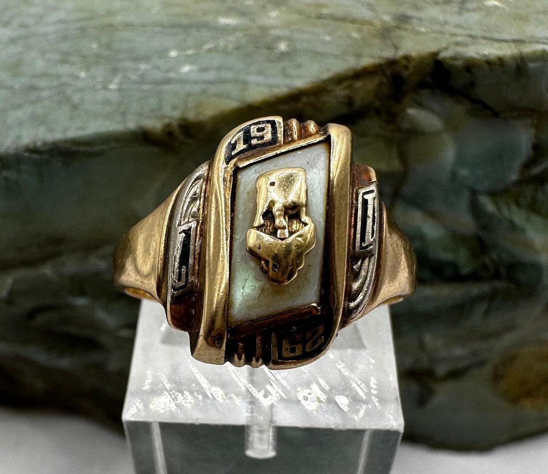 Vintage 10k Yellow Gold 1962 LI Class Ring Sz 6.25 4343 - Etsy