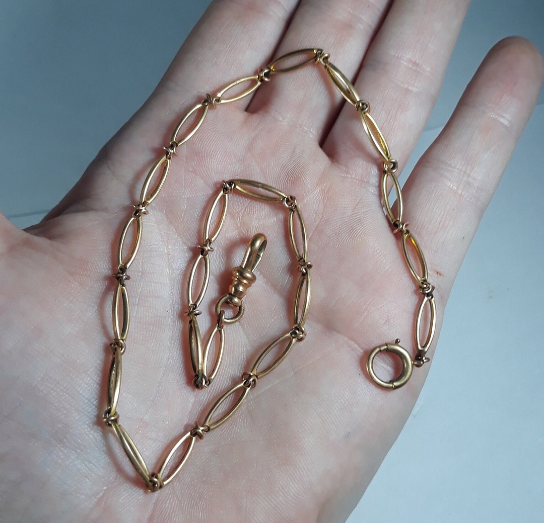 Antique Rose Gold 10K Watch Fob Solid Gold 9g Marquise Oval - Etsy