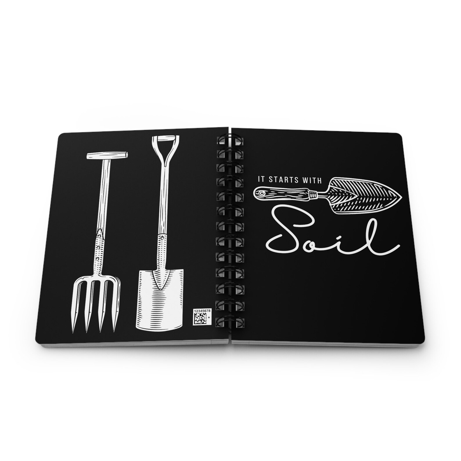 Soil Journal Spiral Notebook -- Black It Starts With Soil Notebook ...