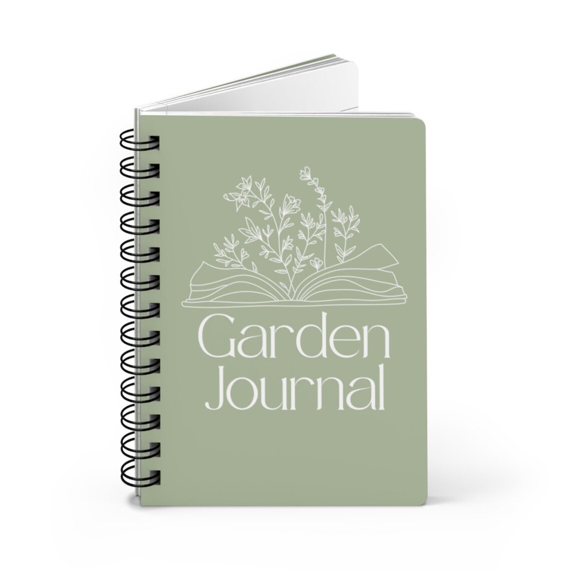 Garden Journal Spiral Notebook -- Mint Green Notebook, Gardeners ...