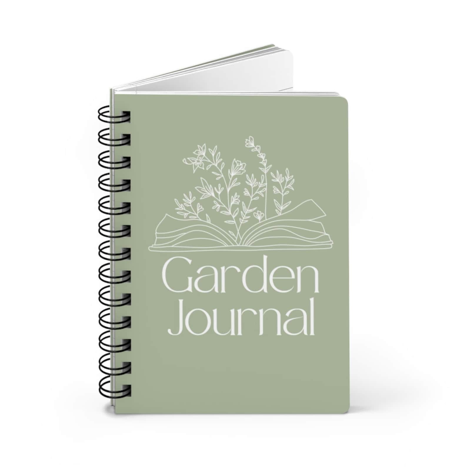 Garden Journal Spiral Notebook -- Mint Green Notebook, Gardeners ...