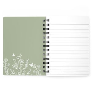 Garden Journal Spiral Notebook -- Mint Green Notebook, Gardeners ...