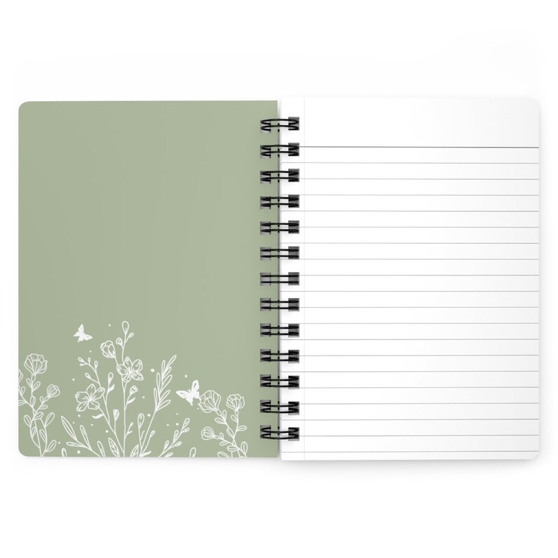 Garden Journal Spiral Notebook -- Mint Green Notebook, Gardeners ...