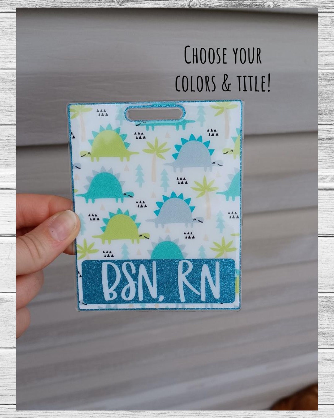 Custom Animal Badge Buddy, Glitter Badge Card, Nurse Gift - Etsy
