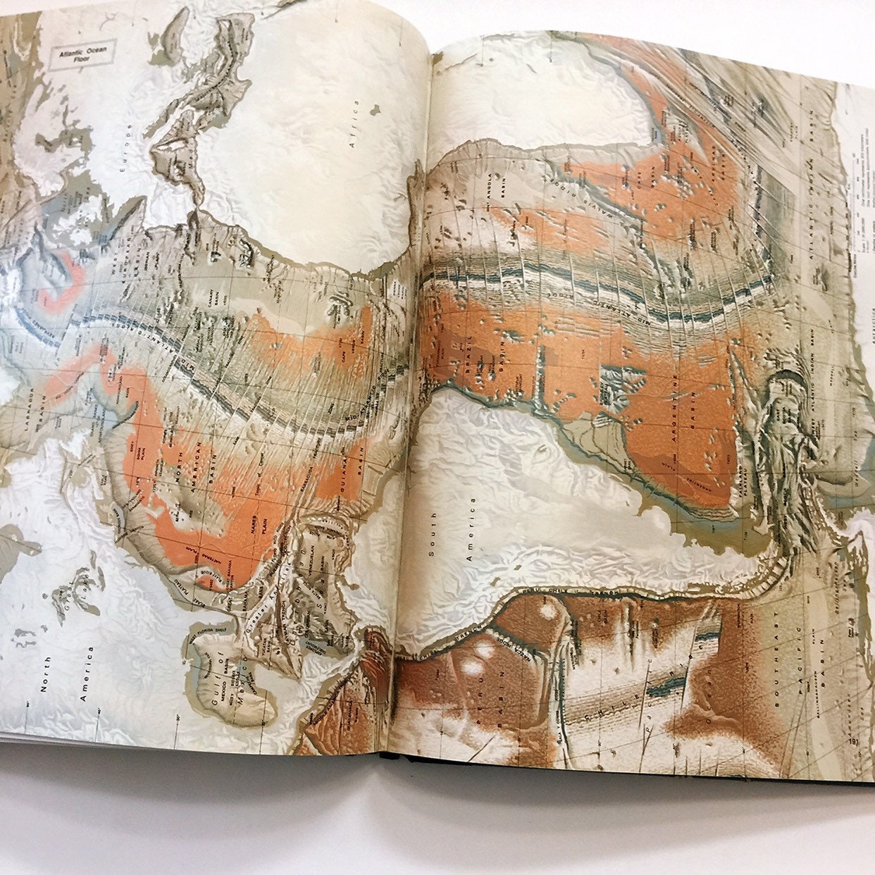 Large Atlas vintage maps book pages / paper for junk journal | Etsy