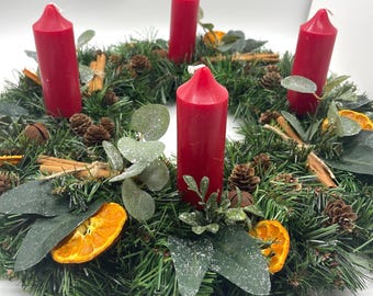 Advent Wreath With Purple Pink Candles, Catholic Table Wreath for Four ...