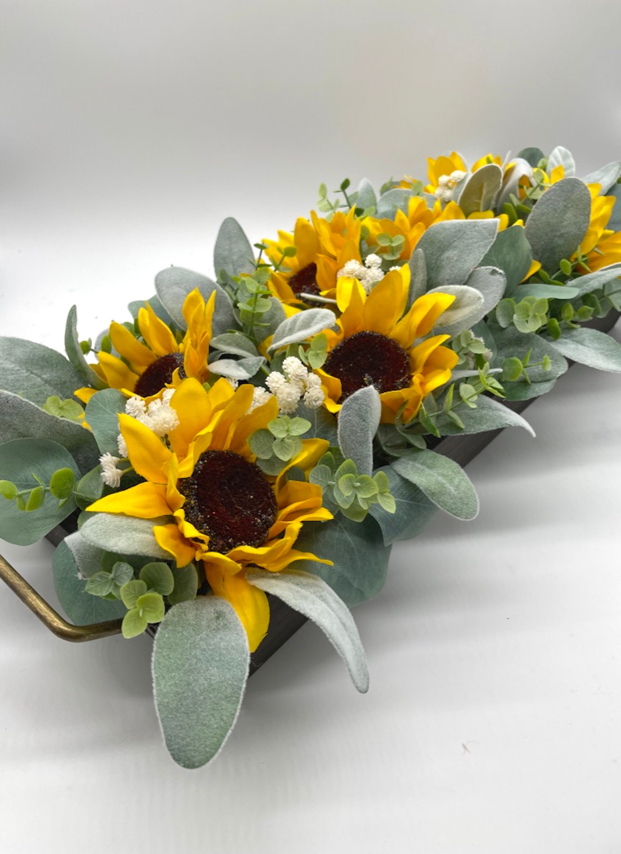 Fall Sunflower Centerpiece in Wooden Planter Modern Farmhouse - Etsy