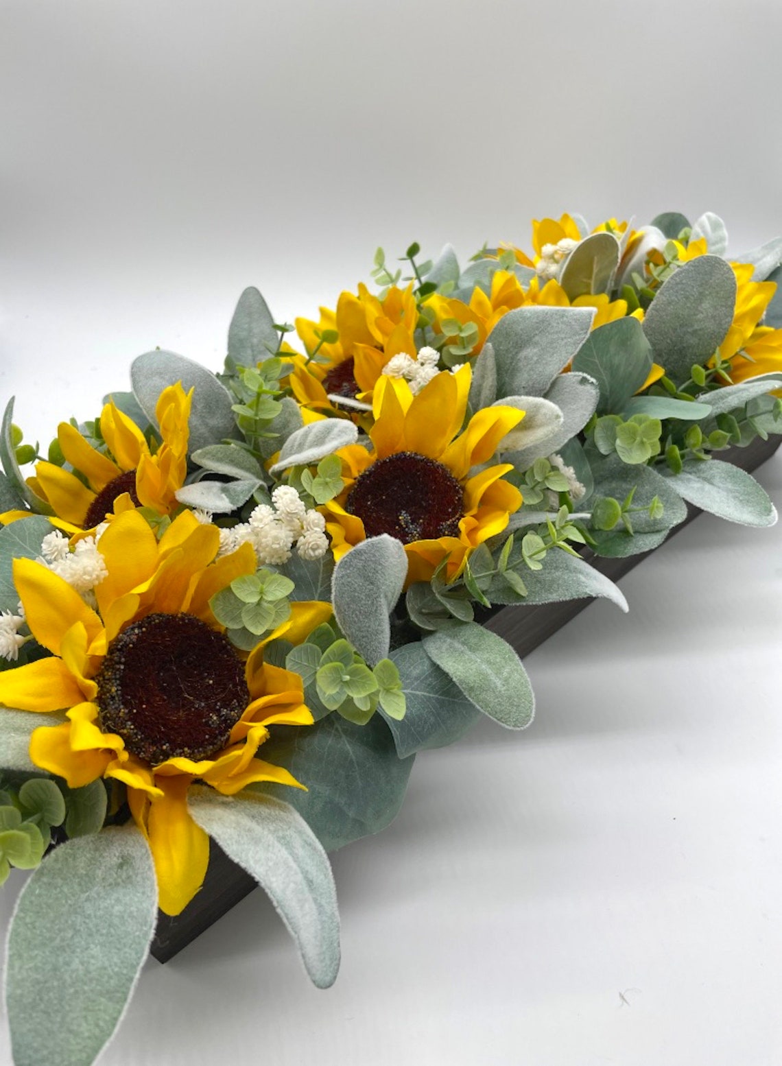 Fall Sunflower Centerpiece in Wooden Planter Modern Farmhouse - Etsy