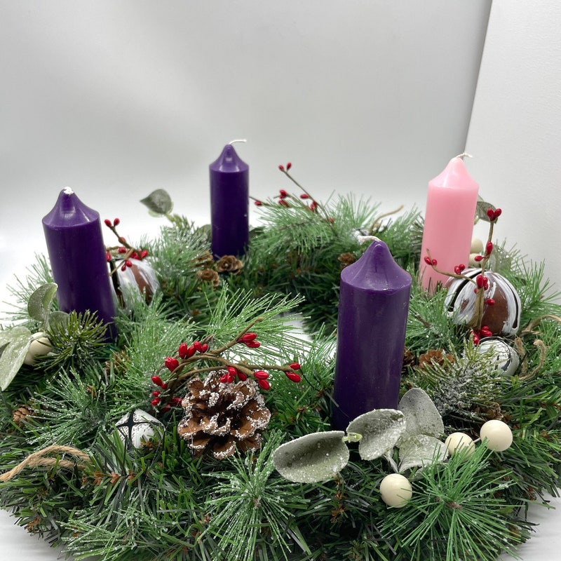 4 Pillar Advent Candles - Etsy