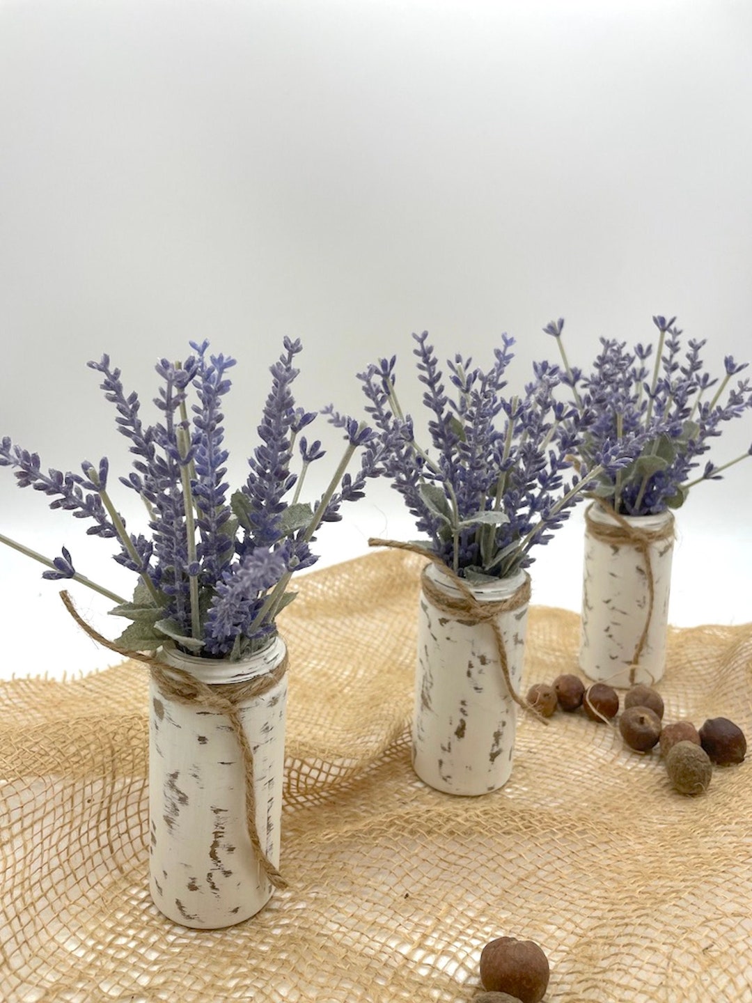 Mini Lavender Plant Arrangement, Lavender Tiered Tray Decor, Small ...