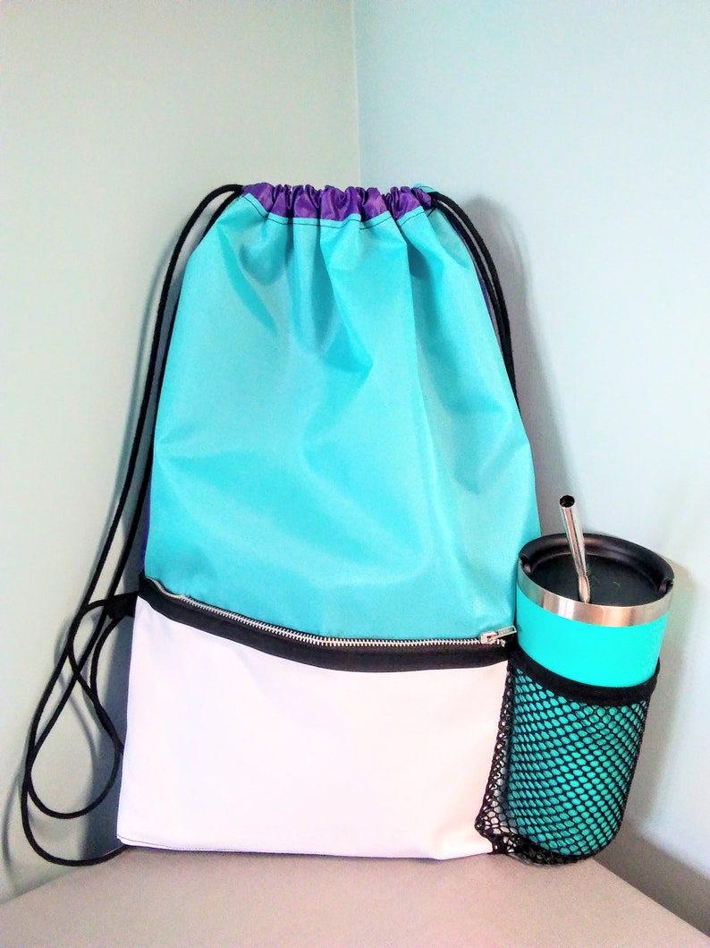 Drawstring Backpack Swim Bag With Flat Bottom PDF Pattern - Etsy