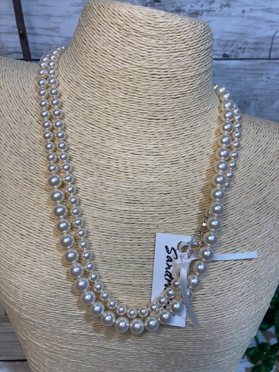 Swarovski Crystal Pearl Necklace Long Beaded Necklace Pearl Necklace ...