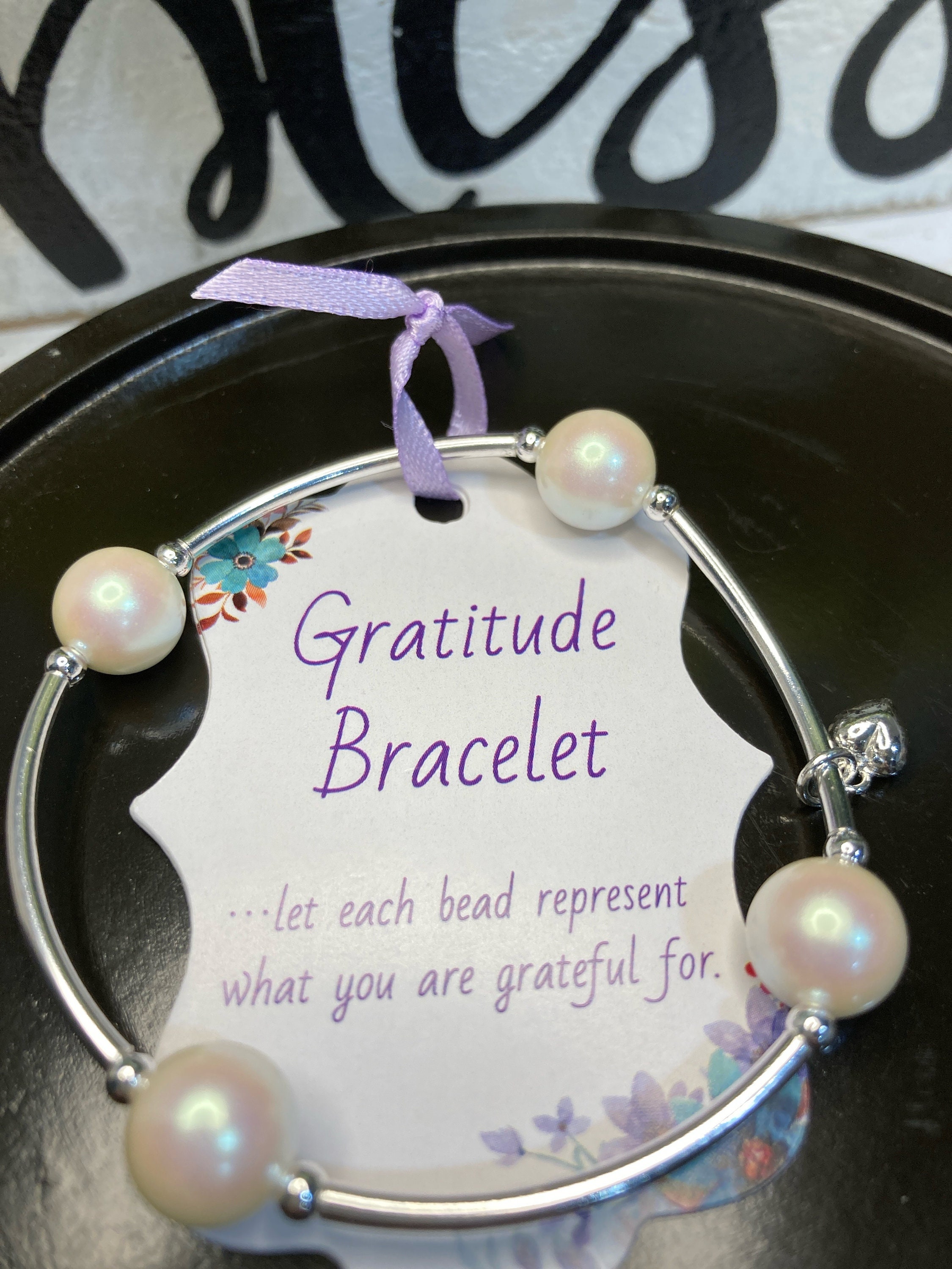 Sterling Silver Preciosa Pearl Gratitude Bracelet - Etsy