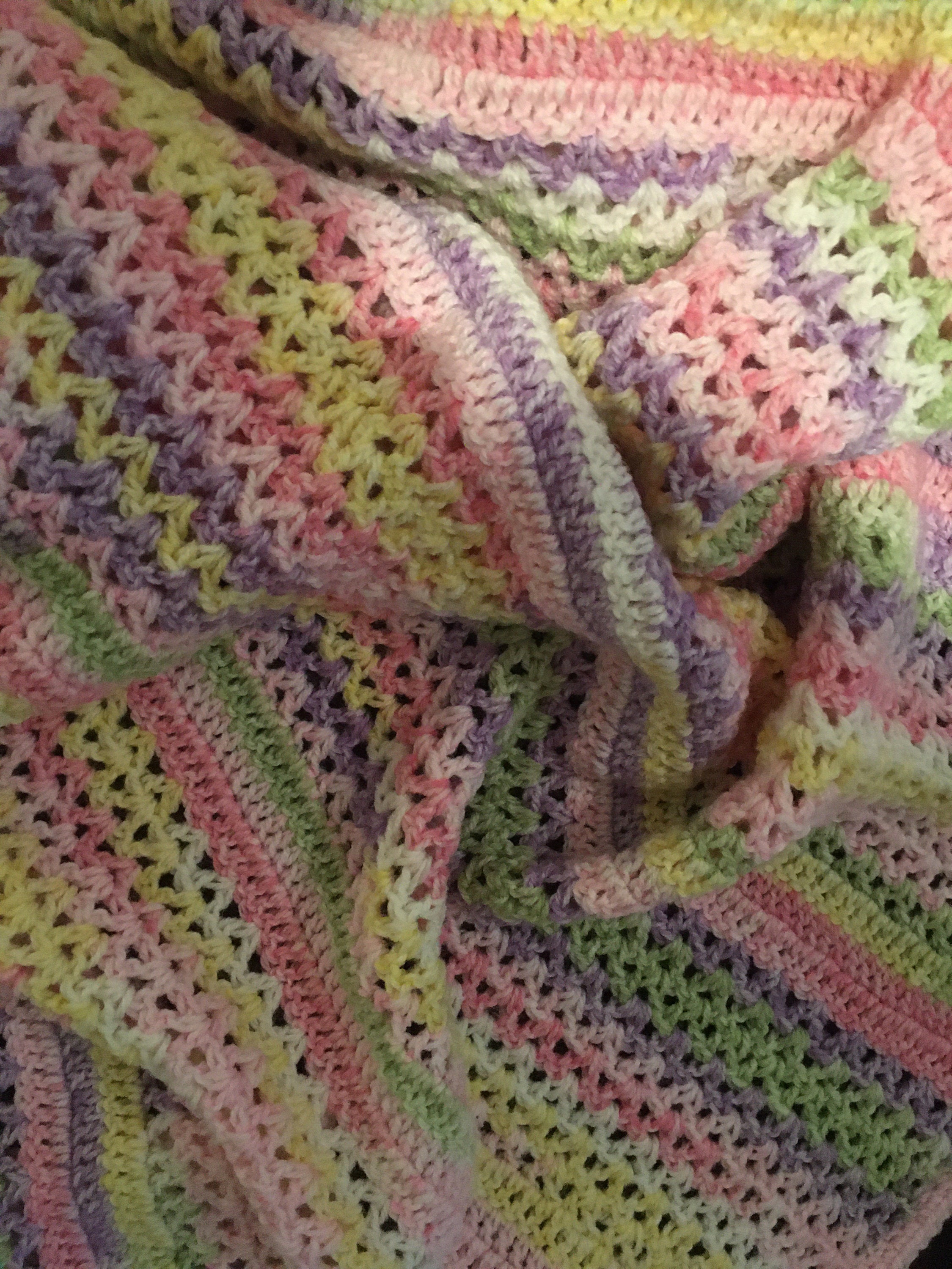 Baby Girl Crocheted Blanket - Etsy