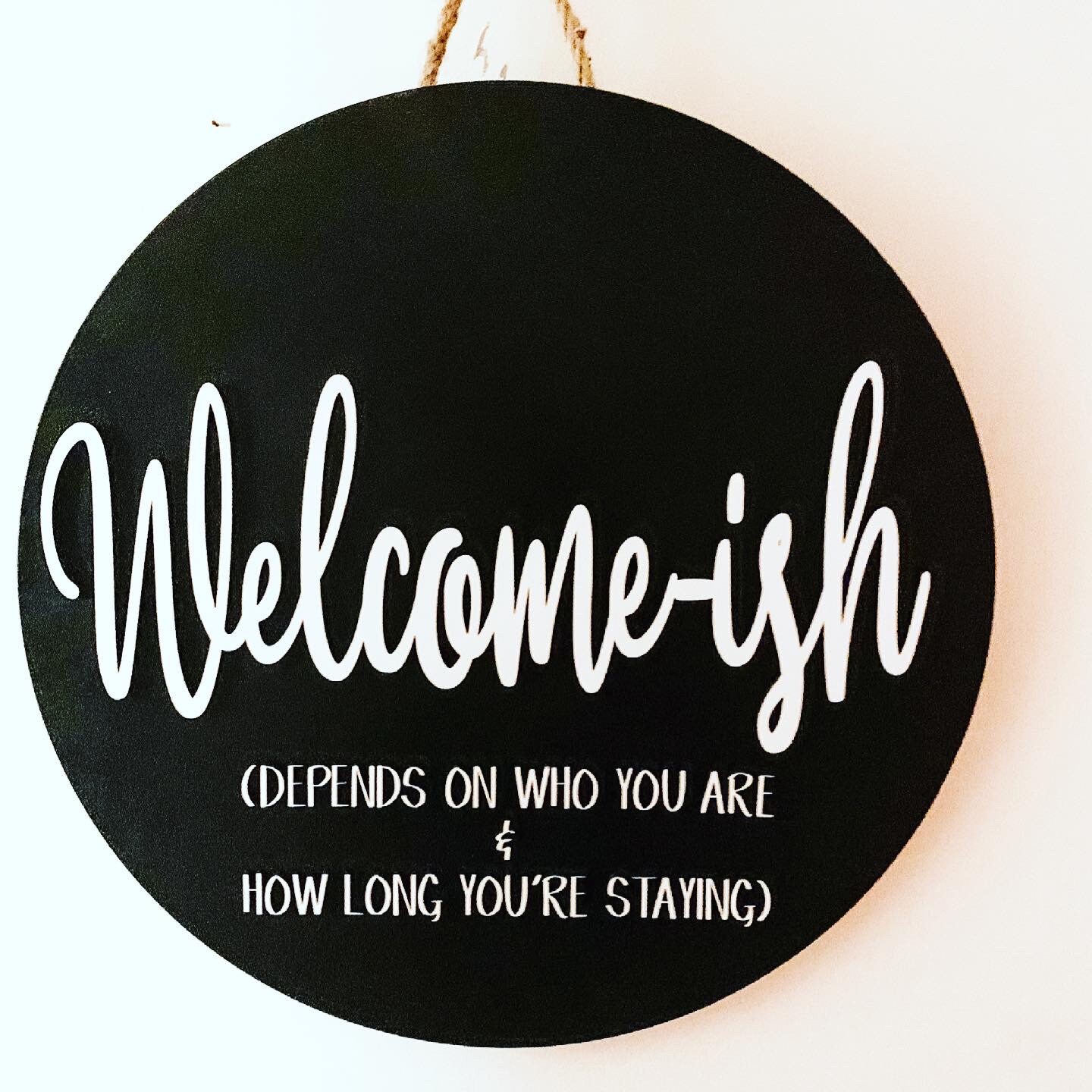 Welcomish Door Sign - Etsy