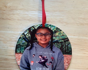 Printable Christmas Photo Ornament Craft, Personalized Keepsake, DIY ...