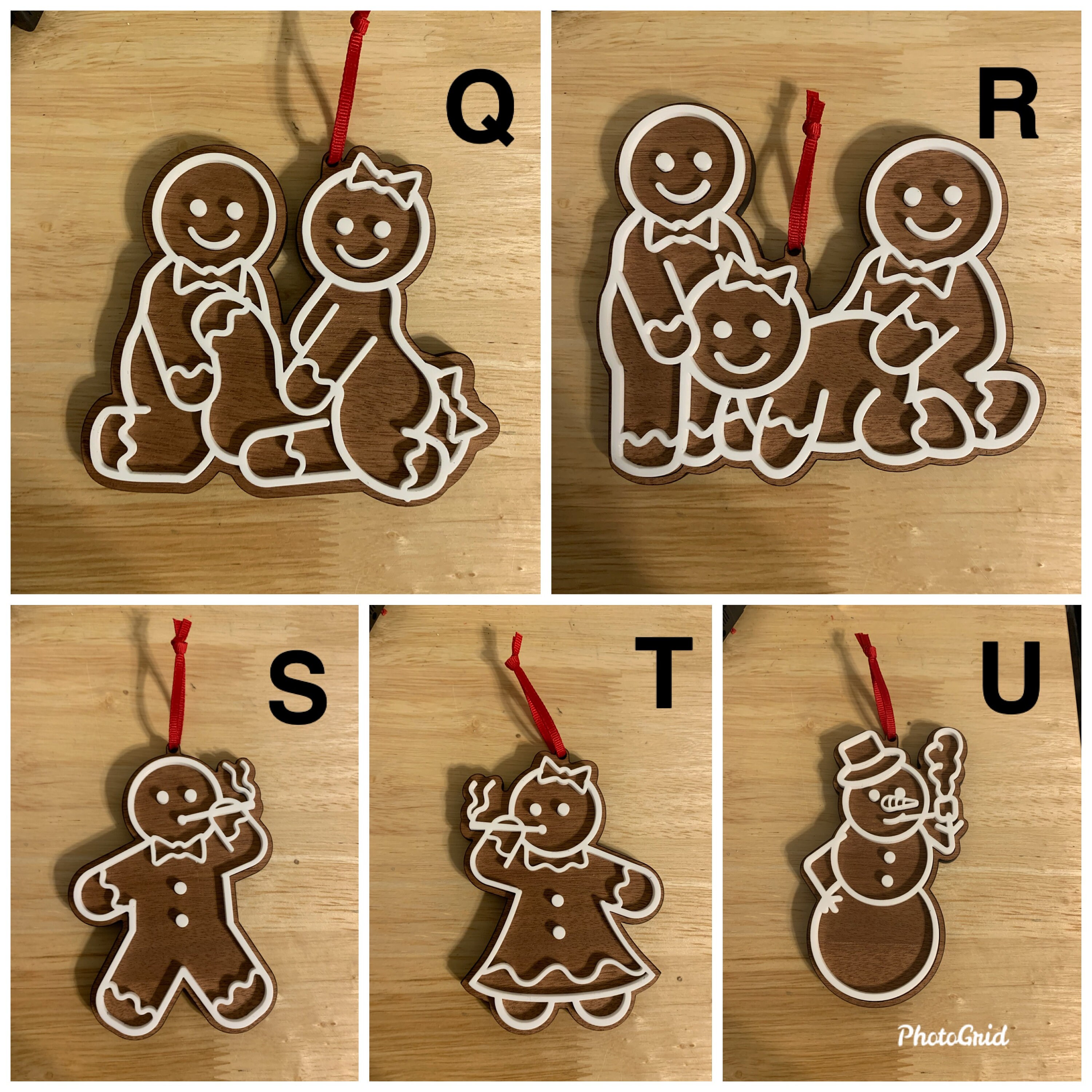 Gingerbread Naughty Christmas Ornament Etsy 8186
