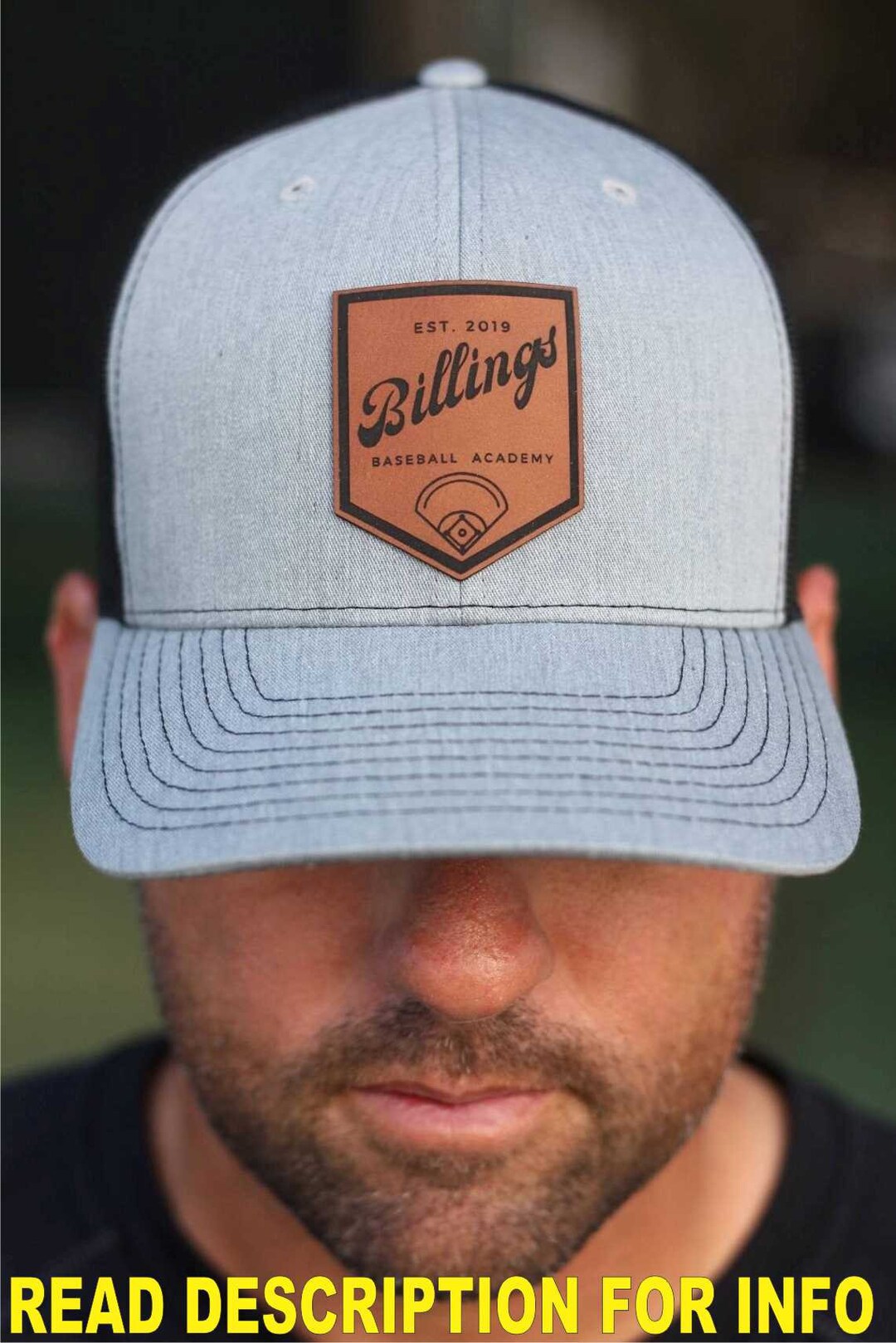 Custom Logo Leather Patch Hat | Leatherette | Trucker | Baseball Cap ...