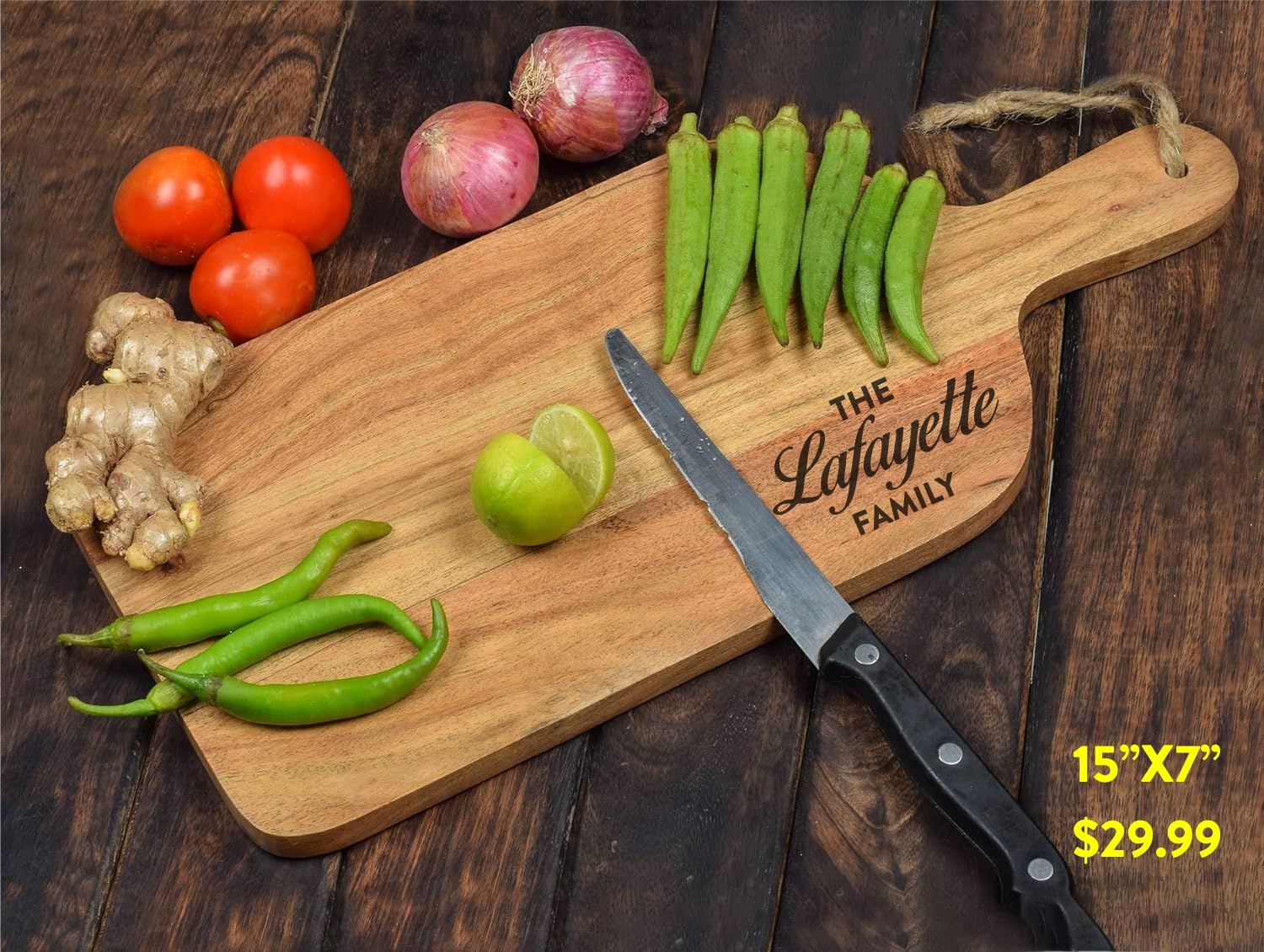 Personalized Laser Engraved Wood Cutting Board Custom Kitchen Essential ...