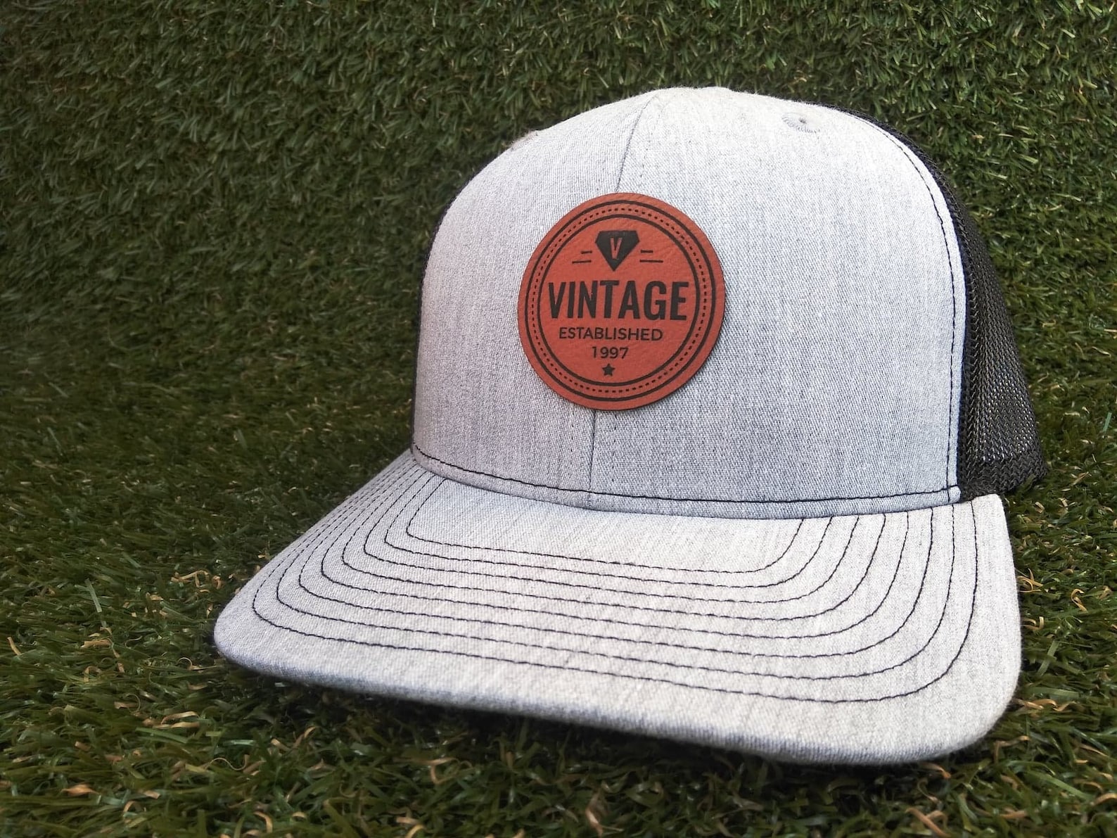 Leatherette Patch Hats Logo Hats Laser Engraved Leather - Etsy