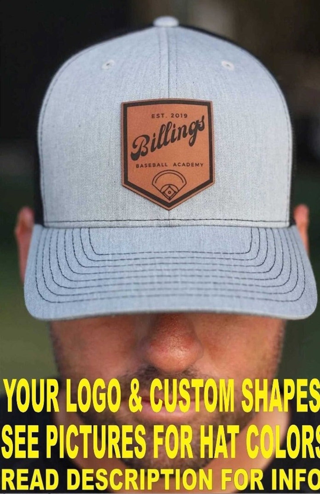 Custom Logo Hat, Bulk Custom Leather Patch Hat, Bulk Hats, Leather ...