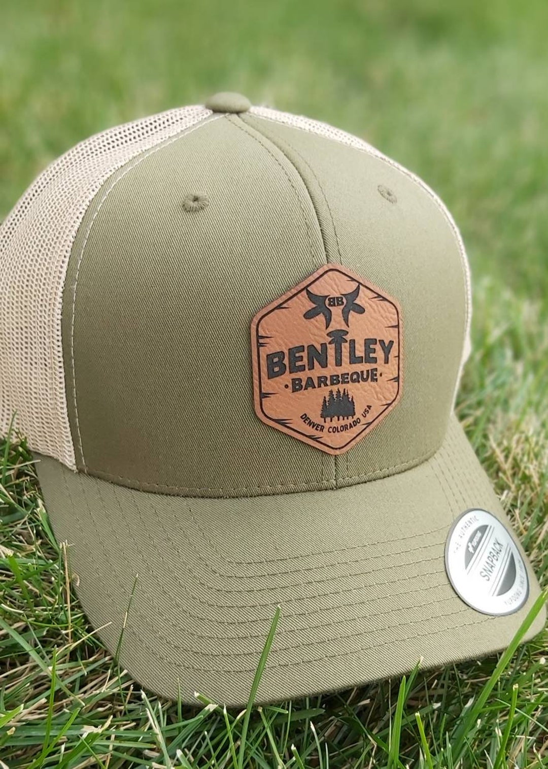 Custom Leather Patch Hats, Logo Hats, Laser Engraved Leather Patch ...