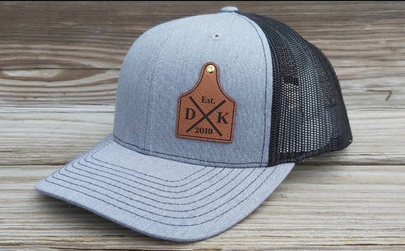 Cow cattle tag Leatherette Patch Hats cattle tag Logo Hats - Etsy España