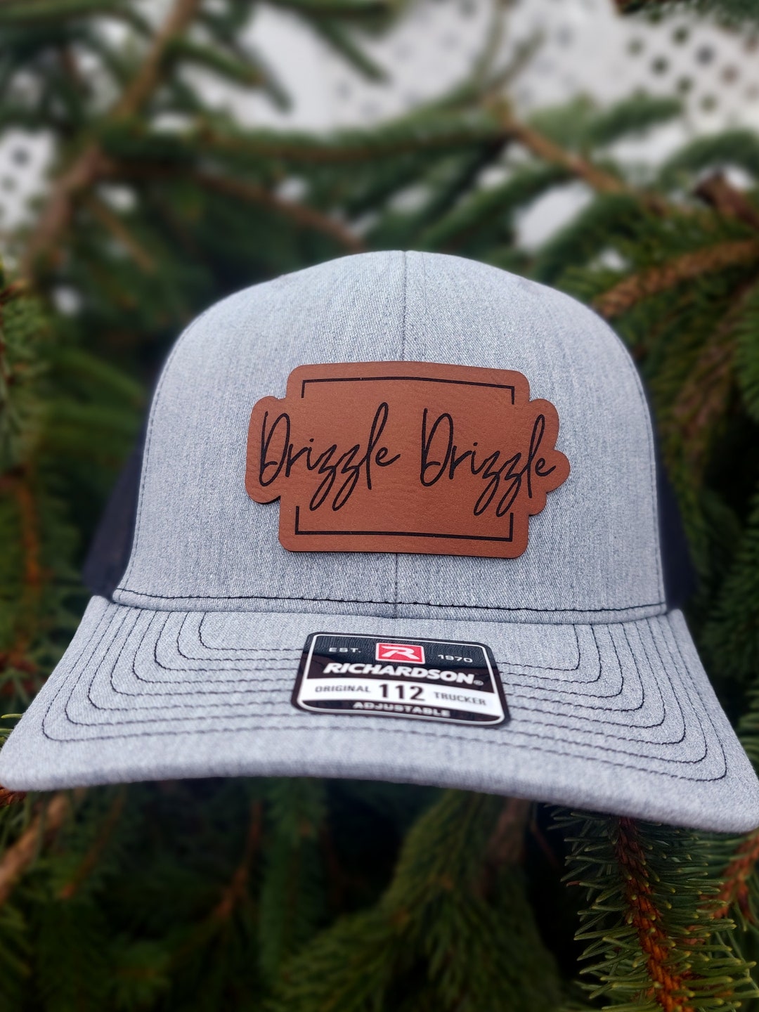 Drizzle Drizzle Soft Guy Era Custom Hat Leatherette Leather Patch Hat ...