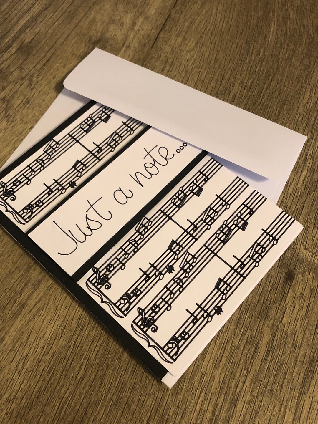 Just a Note Card- Perfect for Music Lover- Blank Inside Greeting Card ...