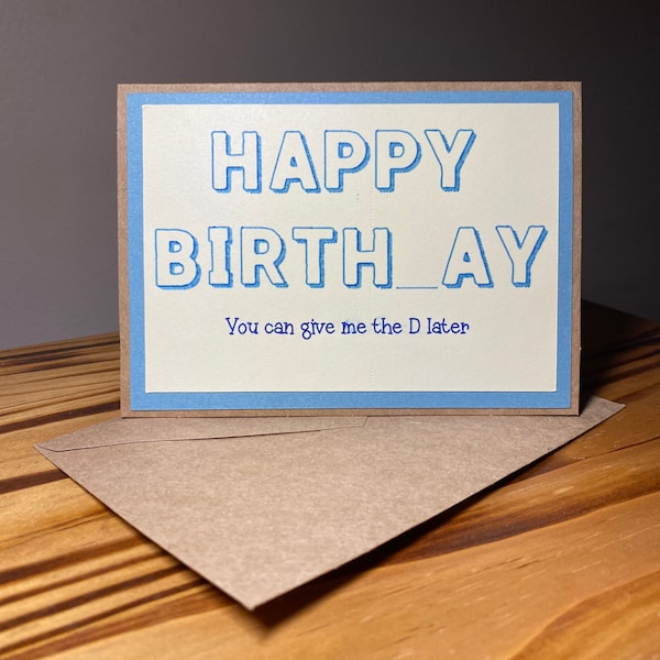 Sexual Birthday Card Etsy