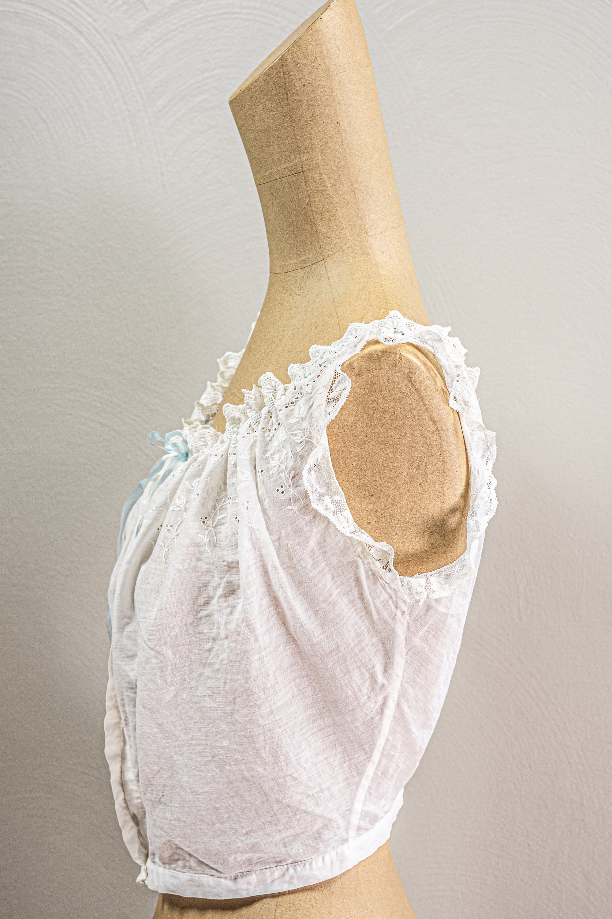 Darling Antique Edwardian Corset Cover in White Cotton with | Etsy