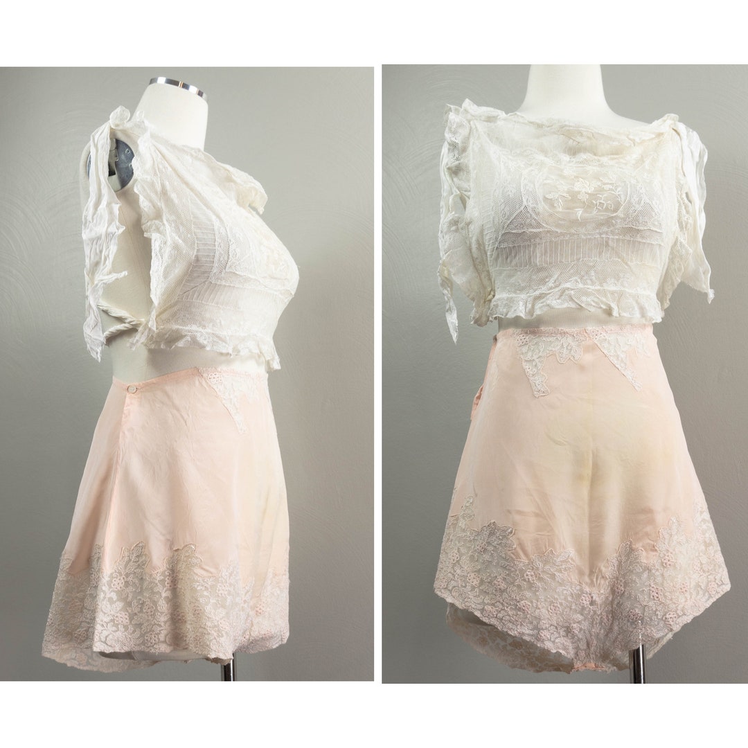 Lovely Flirty 30s/40s Pink Silk and Lace Tap Pants, Large - Etsy