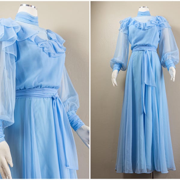 Frilly Blue Dress - Etsy