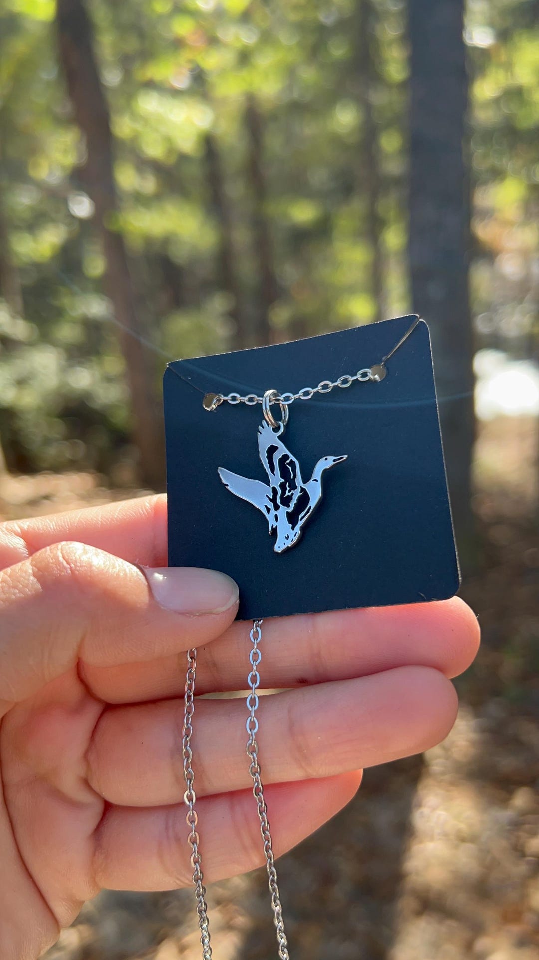 Stainless Steel Believe Outdoors Duck Hunting Necklace - Etsy