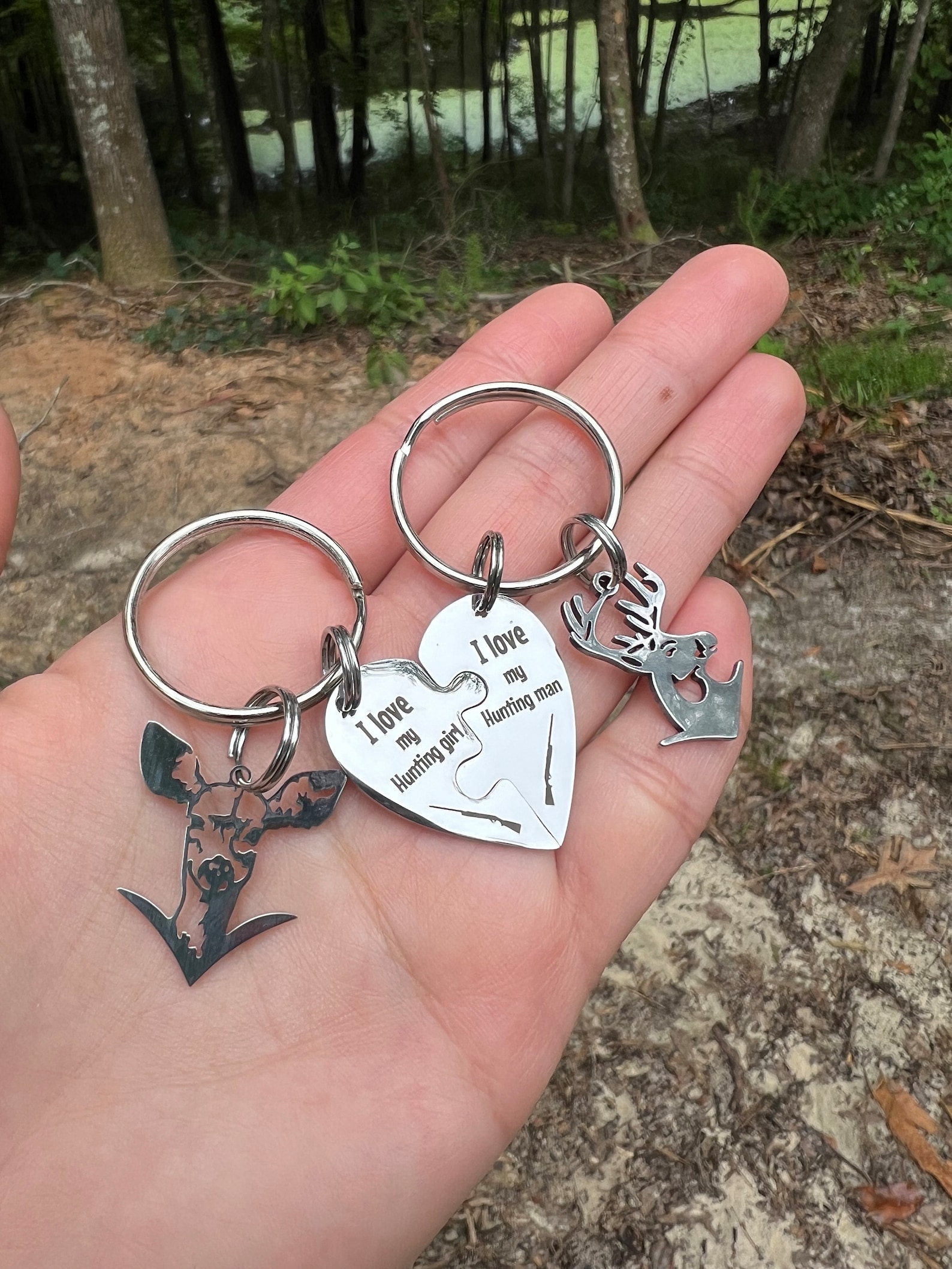 Believe Outdoors Deer Hunting Couple Keychain Set - Etsy