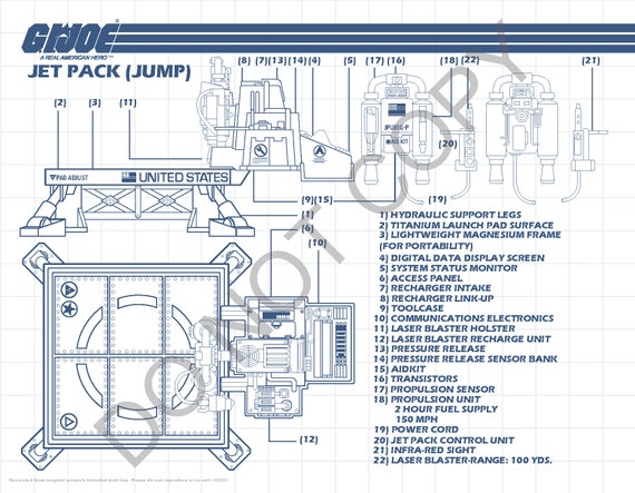 G.I. Joe Blueprint JUMP Jet Pack - Etsy
