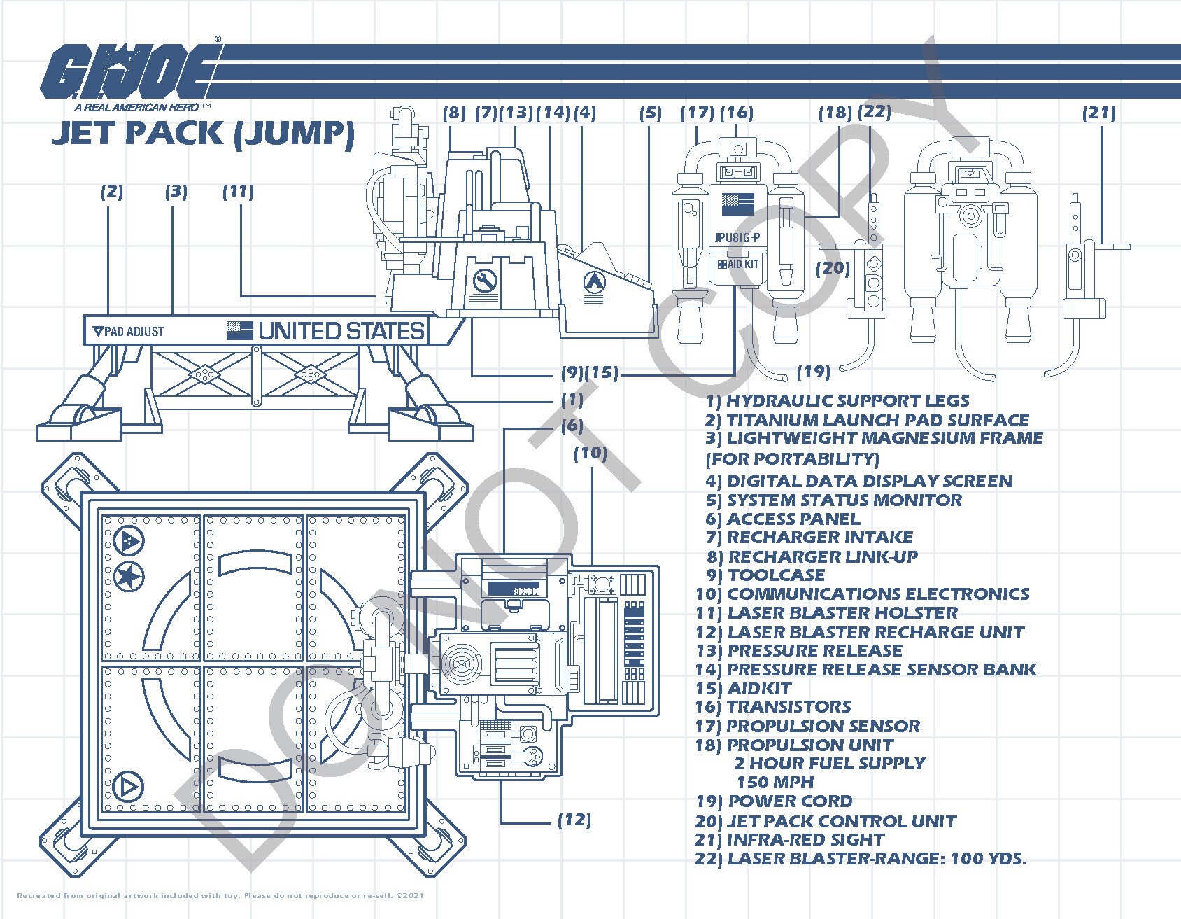 G.I. Joe Blueprint JUMP Jet Pack - Etsy