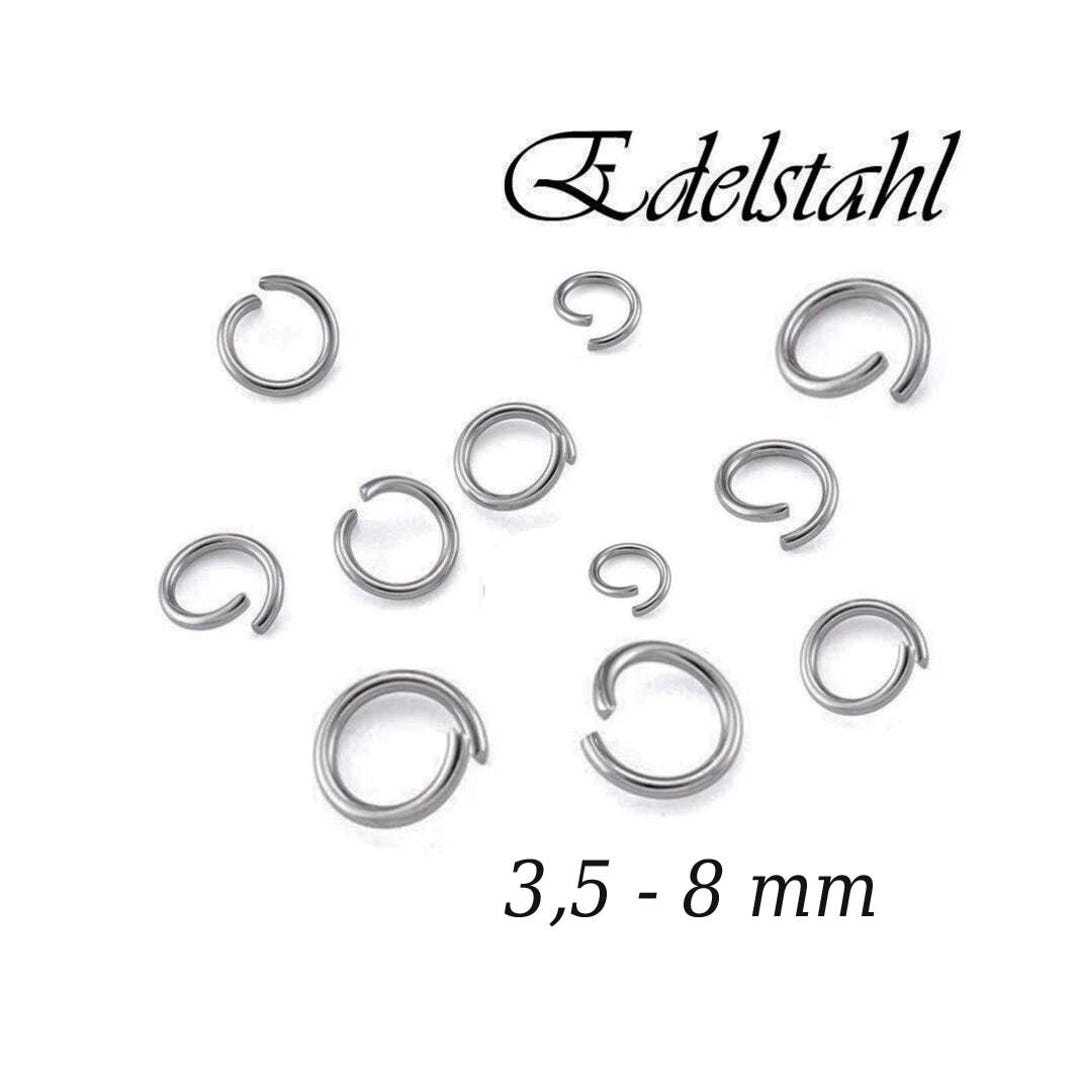 100 Open Bending Rings, Stainless Steel, Various Sizes and Thicknesses ...