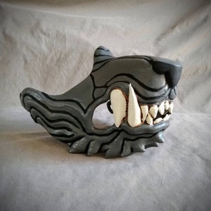 Wolf Mempo Mask / Bushido Wolf Mask / Samurai Half Mask / Japanese ...