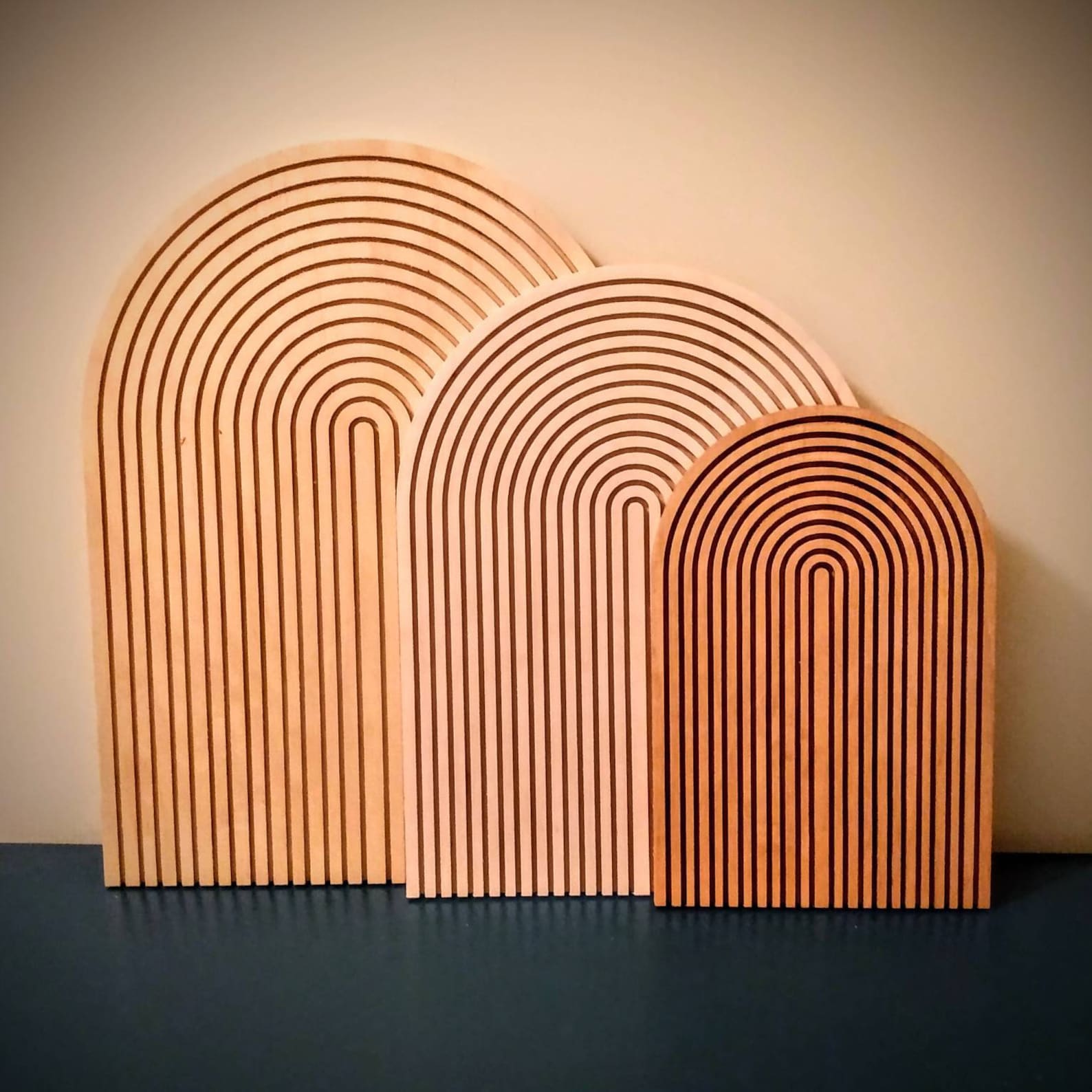 Arch Wood Art Boho Wood Decor Housewarming Gift Rainbow - Etsy