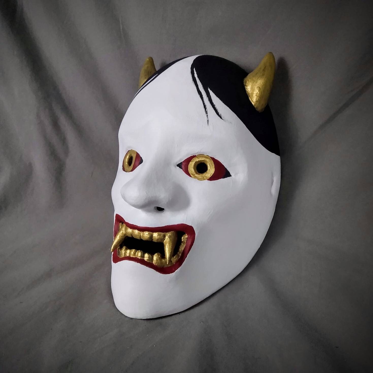 Namanari Hannya Mask / Bushido Mask / Samurai Half Mask / | Etsy