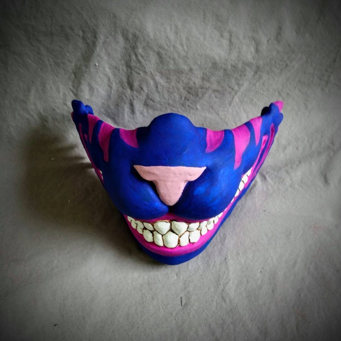 Cheshire Cat Mempo / Cheshire Menpo Mask - Etsy
