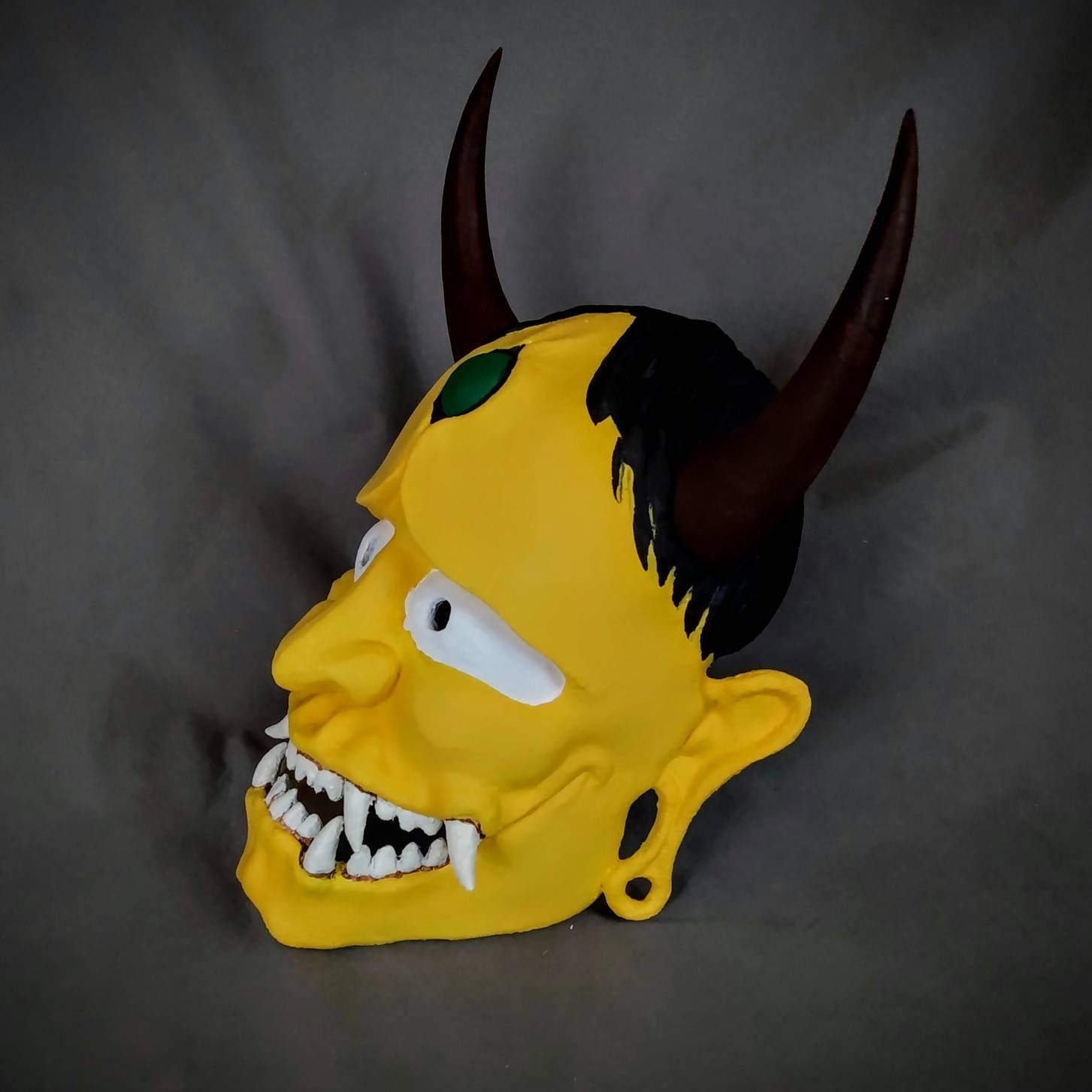 Yellow Hannya Oni Mask - Etsy