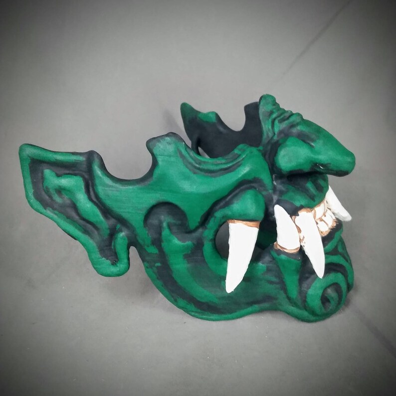 Oni Style Mempo Mask / Bushido Mask / Samurai Half Mask / | Etsy