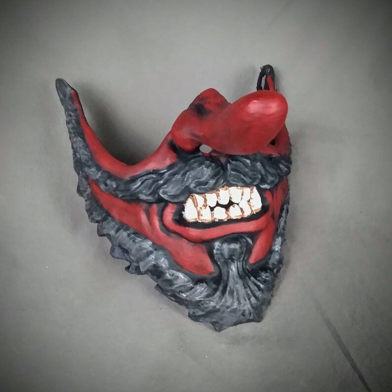 Tengu Mempo Mask / Bushido Mask / Samurai Half Mask / Stylized | Etsy