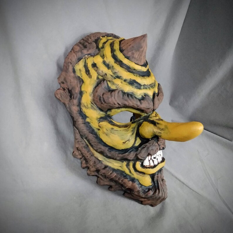 Tengu Mask Yellow Tengu Mask | Etsy