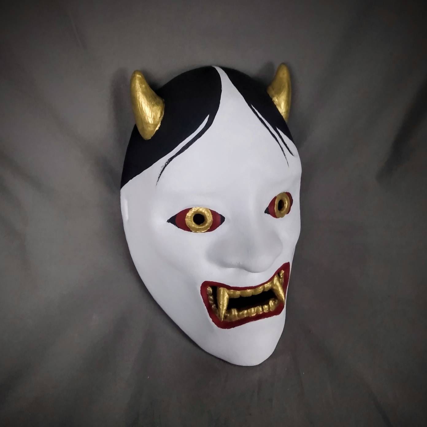 Namanari Hannya Mask / Bushido Mask / Samurai Half Mask / - Etsy